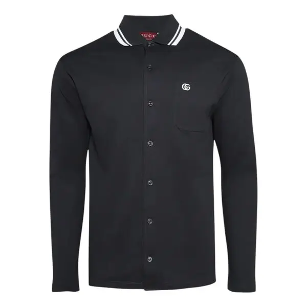 Gucci Long-sleeve Polo - Anthracite