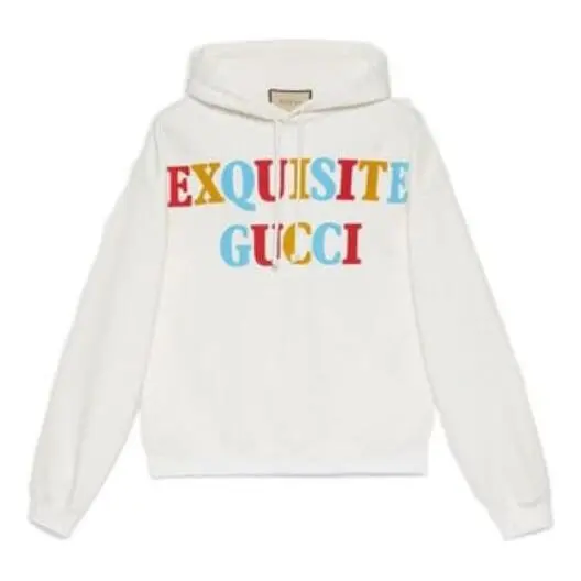 Gucci Exquisite Logo Hooded Sweatshirt - White