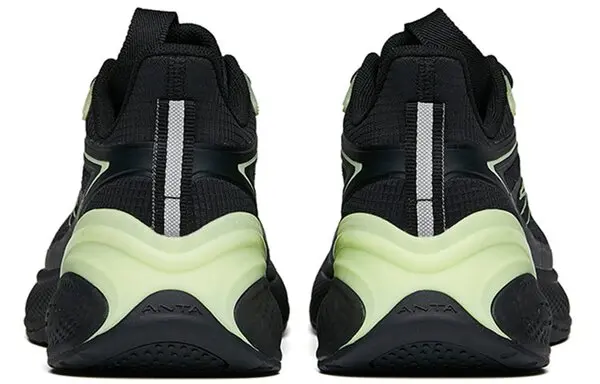 ANTA C37 2.0 Lace-up Athletic Sneakers - Black/lime Green