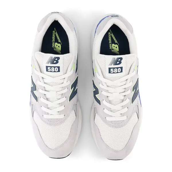 NEW BALANCE 580 Athletic Sneakers - Grey/blue/white