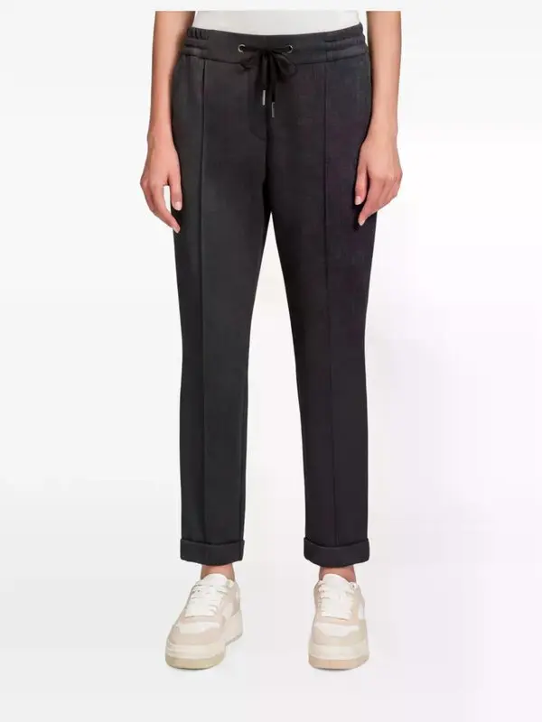 BETTY & CO Drawstring-waist Turn-up Trousers