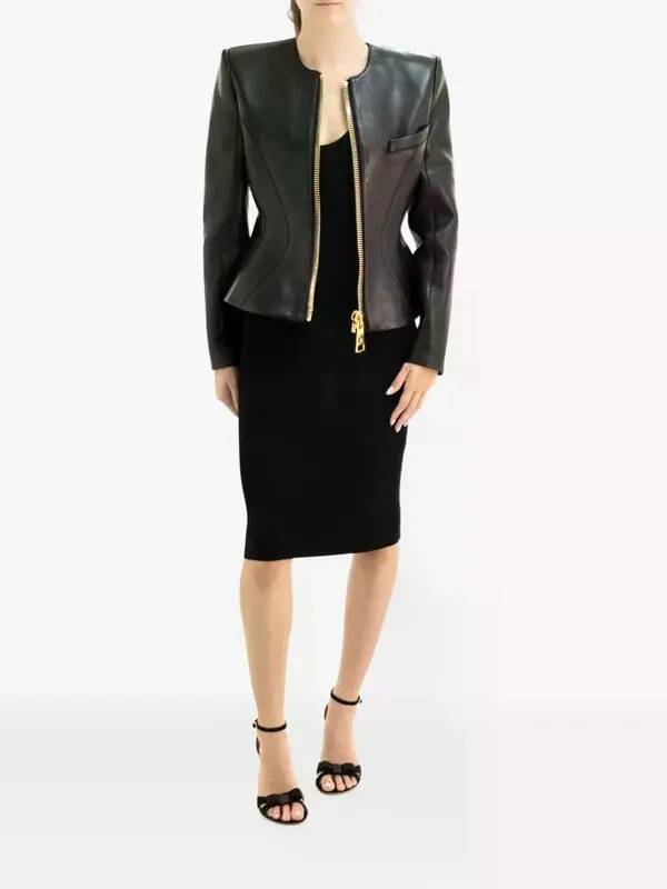 Balmain Zip-up Leather Jacket