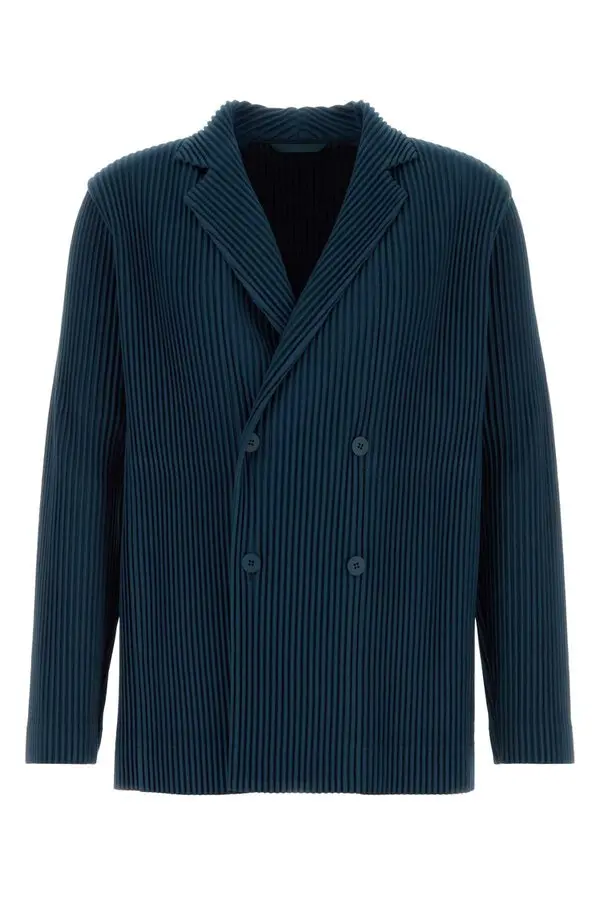 Issey Miyake Navy Polyester Blazer