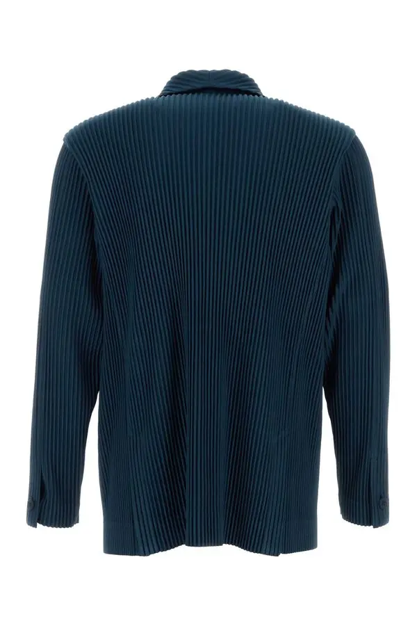 Issey Miyake Navy Polyester Blazer