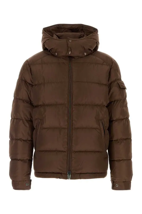 Moncler Chocolate Nylon Maya Down Jacket