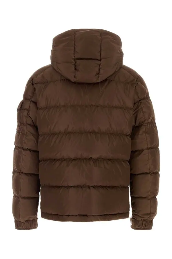 Moncler Chocolate Nylon Maya Down Jacket