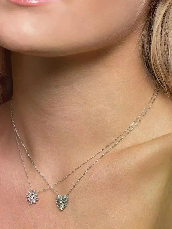 SUZANNE KALAN Heart-motif Diamond Necklace - Pink