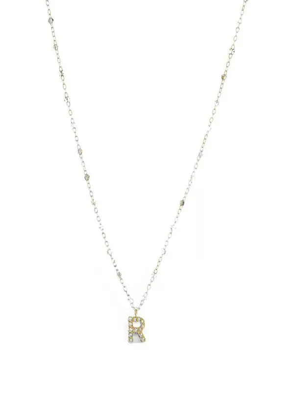 Gigi Clozeau Initial Pendant Diamond Necklace - Gold