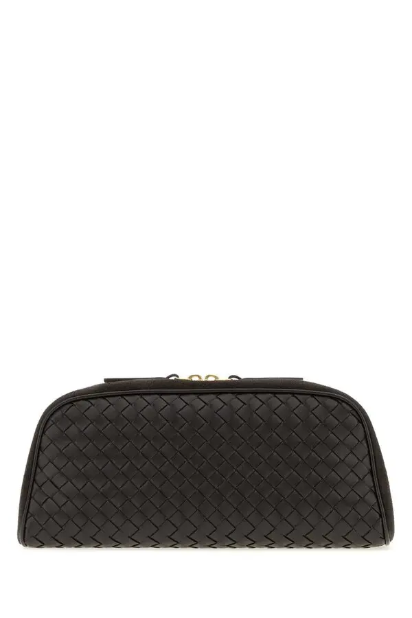 Bottega Veneta Large Nodo Clutch - Brown