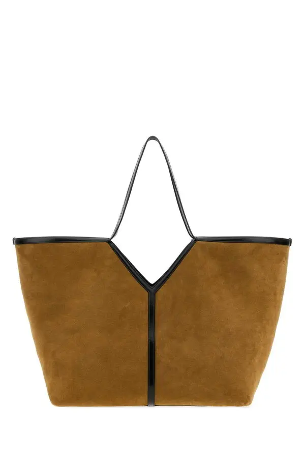 Saint Laurent Biscuit Suede Y Shopping Bag - Brown