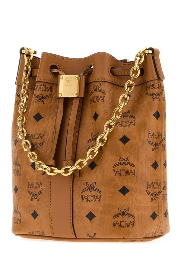 Mcm Printed Canvas Dessau Bucket Bag - Multicolor