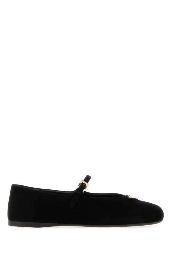 Prada Suede Ballerinas - Black