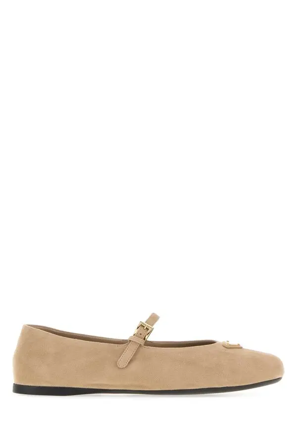 Prada Suede Ballerinas - Brown