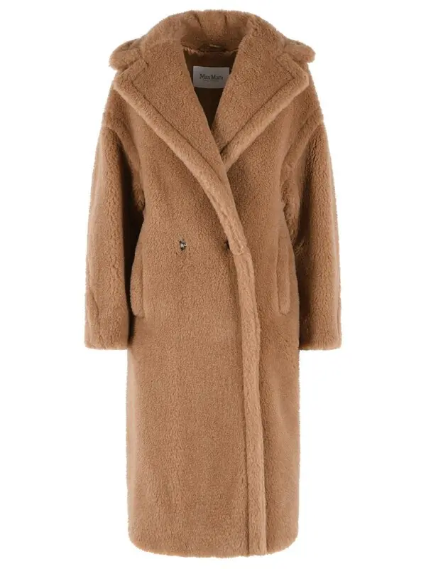 Max Mara Teddy Camel And Silk Coat - Brown