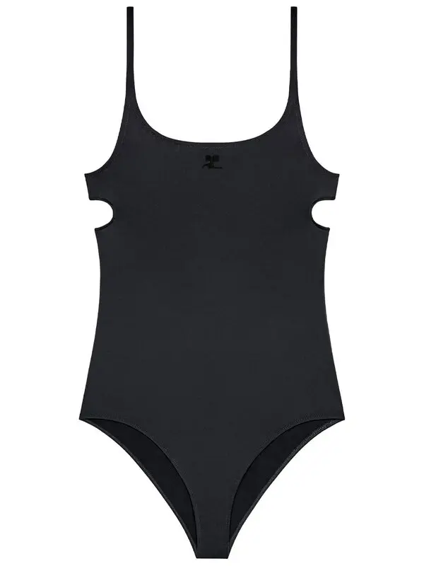 COURREGES Cut-out One Piece Swimsuit - Black