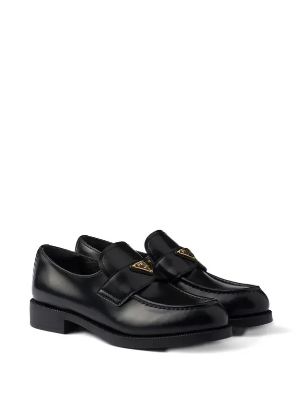 Prada Brushed Leather Loafers