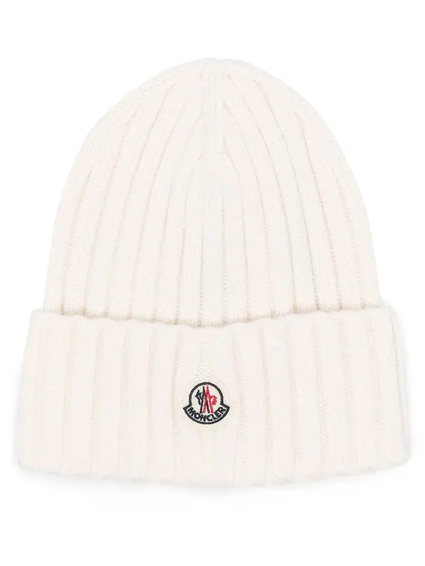 Moncler Virgin Wool Hat - White