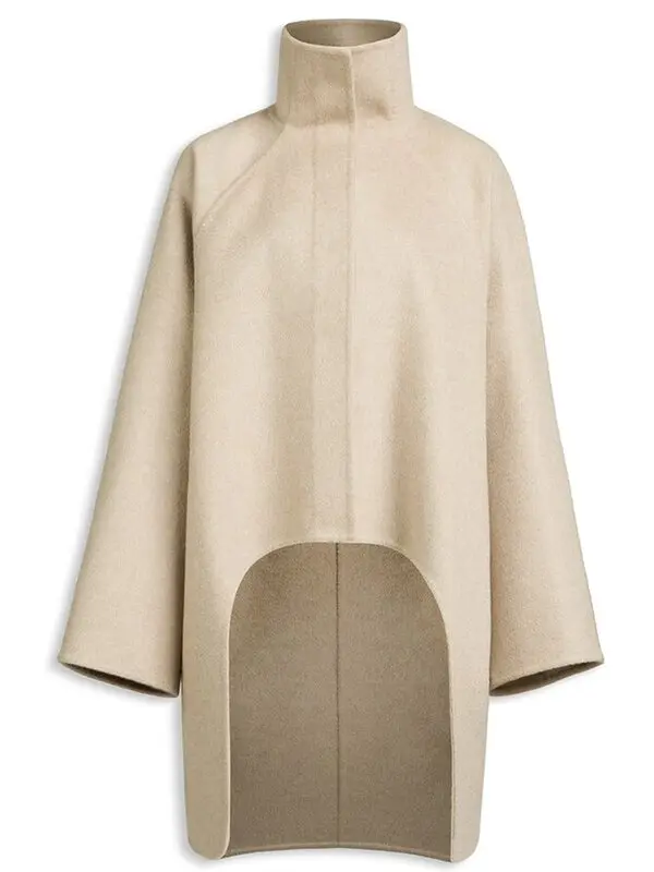 Alaïa Asymmetrical Cashmere Coat - Multicolor