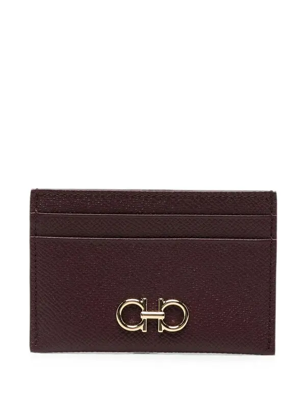 FERRAGAMO Gancini Grained Leather Card Holder - Multicolor