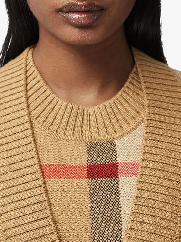 Burberry Vintage Check Jacquard Cardigan - Brown