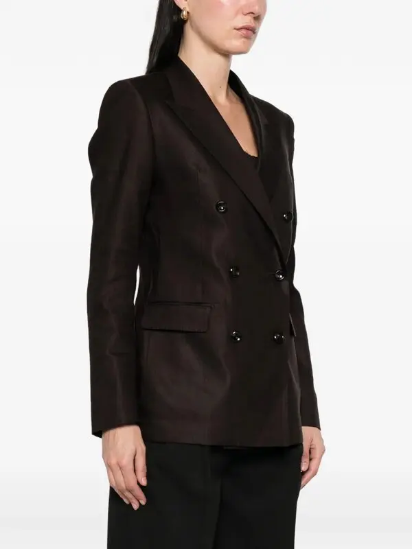 Tagliatore Parigi Double-breasted Linen Blend Blazer