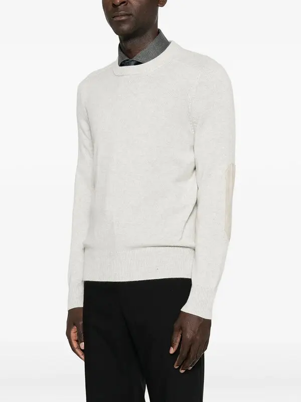 Brunello Cucinelli Cashmere Pullover With Patch Detail - Gray