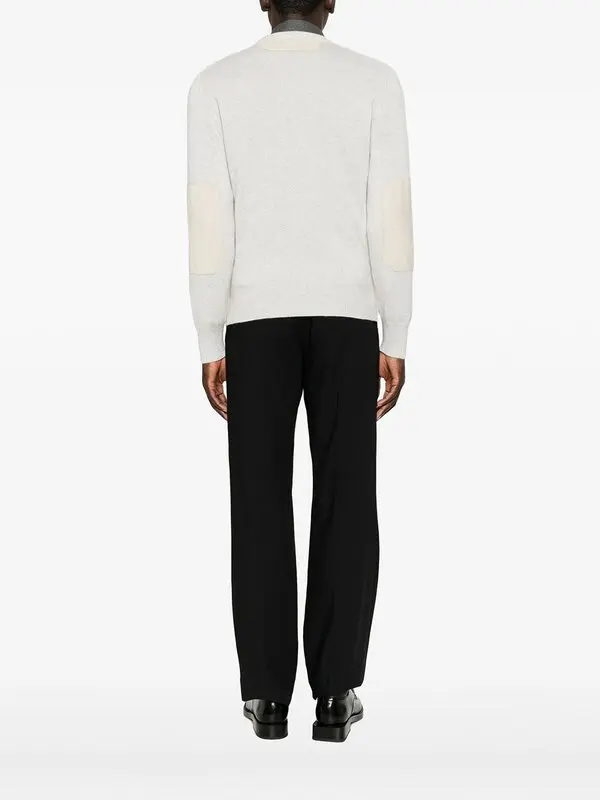 Brunello Cucinelli Cashmere Pullover With Patch Detail - Gray