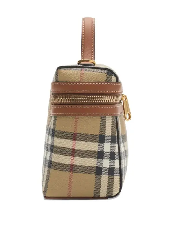 Burberry Check Vanity Bag With Detachable Strap
