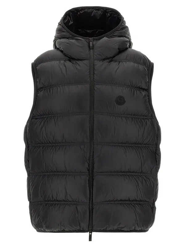 Moncler Panestrel Vest With Integrated Hood - Black