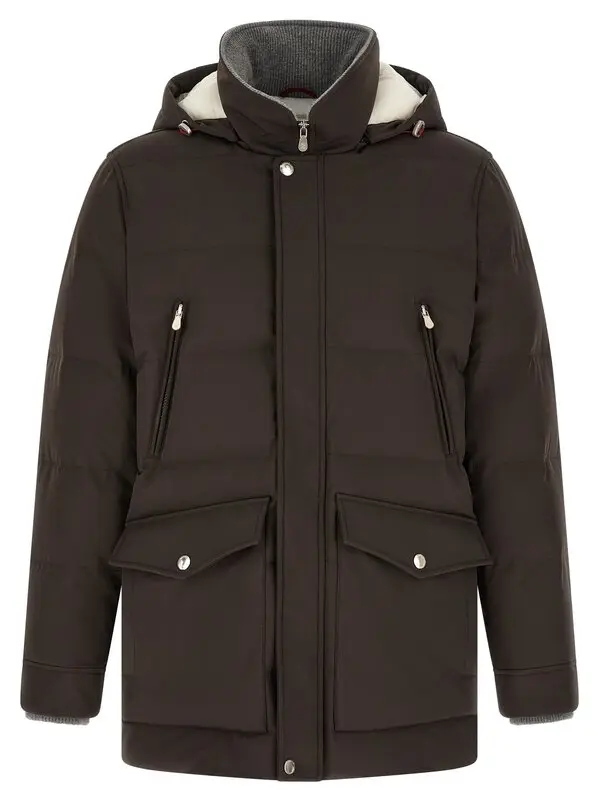 Brunello Cucinelli Quilted Down Parka - Brown