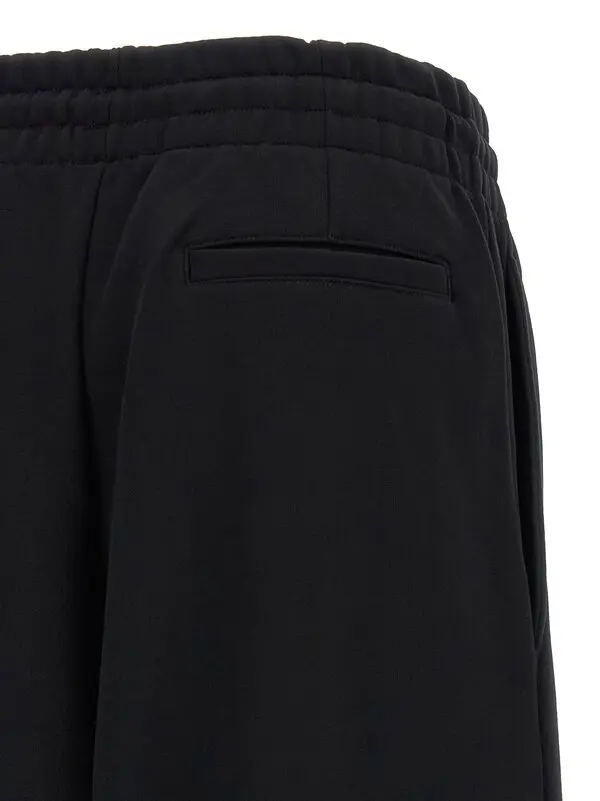 Dries Van Noten Wide Leg Cotton Jersey Pants - Black