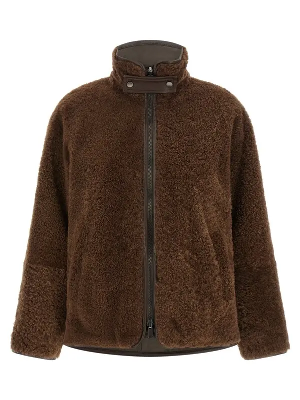Brunello Cucinelli Reversible Shearling And Leather Jacket