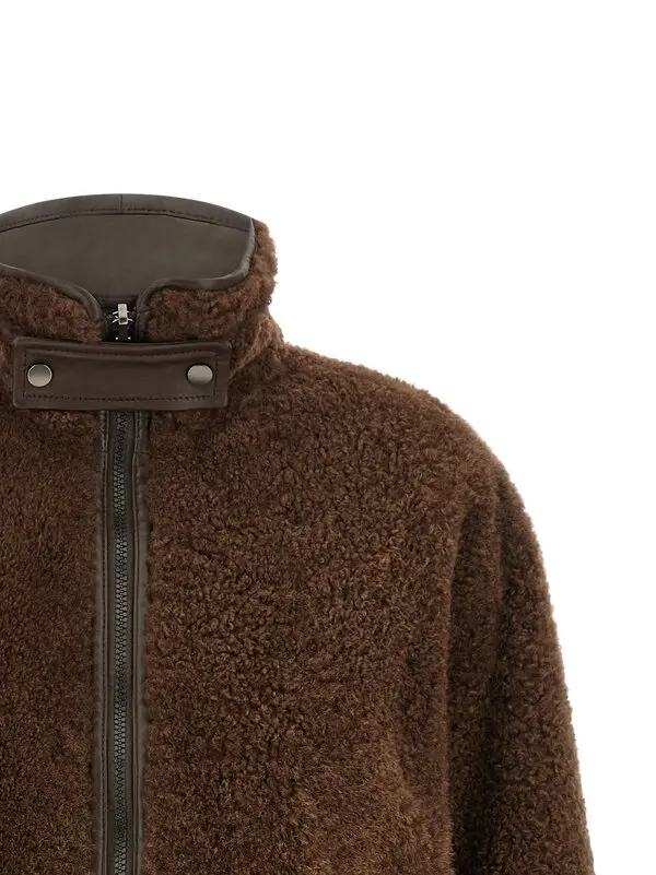 Brunello Cucinelli Reversible Shearling And Leather Jacket