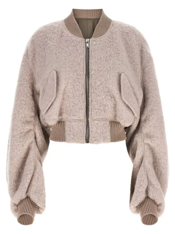 Rick Owens Secchia Cropped Flight' Bomber Jacket