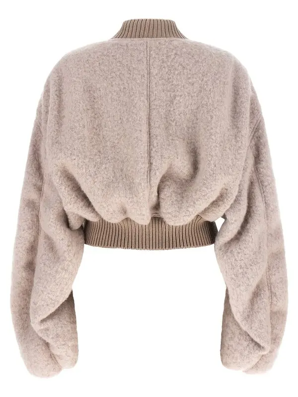 Rick Owens Secchia Cropped Flight' Bomber Jacket