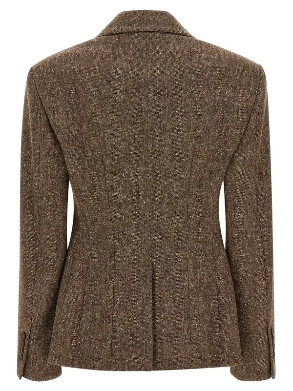 Brunello Cucinelli Donegal Wool Double-breasted Blazer