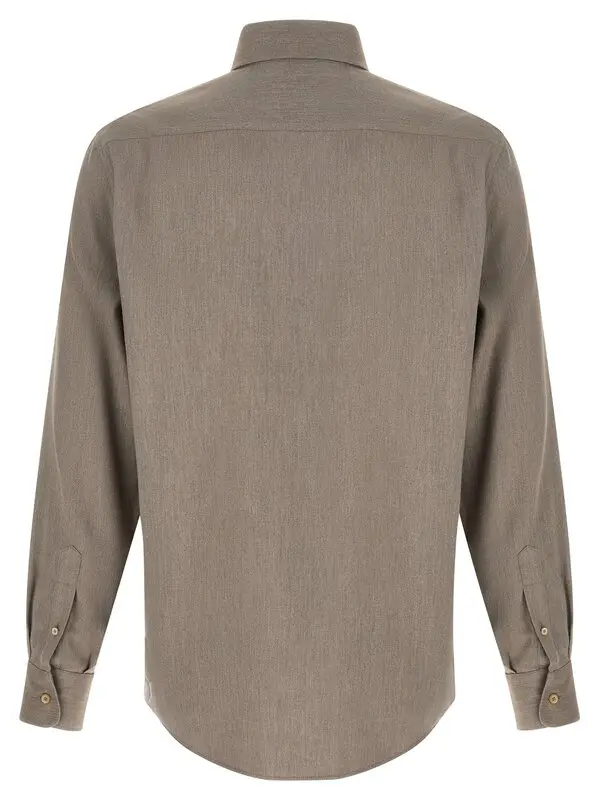 Brunello Cucinelli Herringbone Shirt - Gray