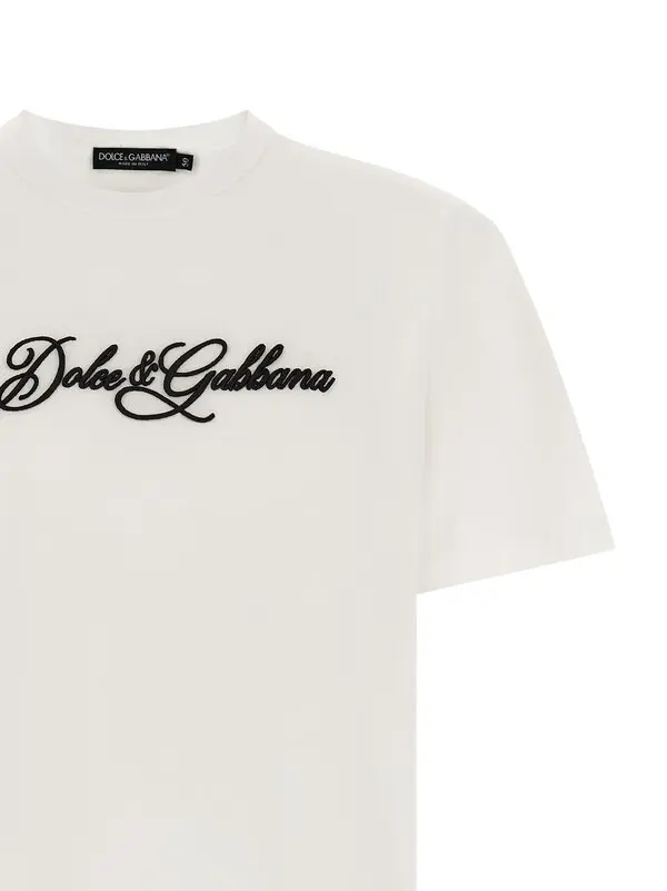 Dolce & Gabbana Logo Embroidery T-shirt - White