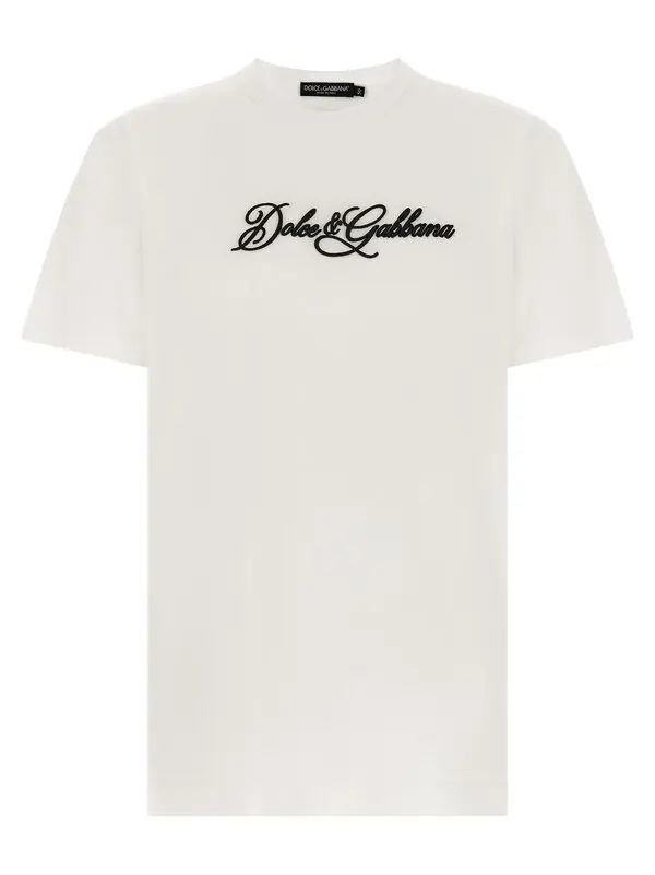 Dolce & Gabbana Logo Embroidery T-shirt - White
