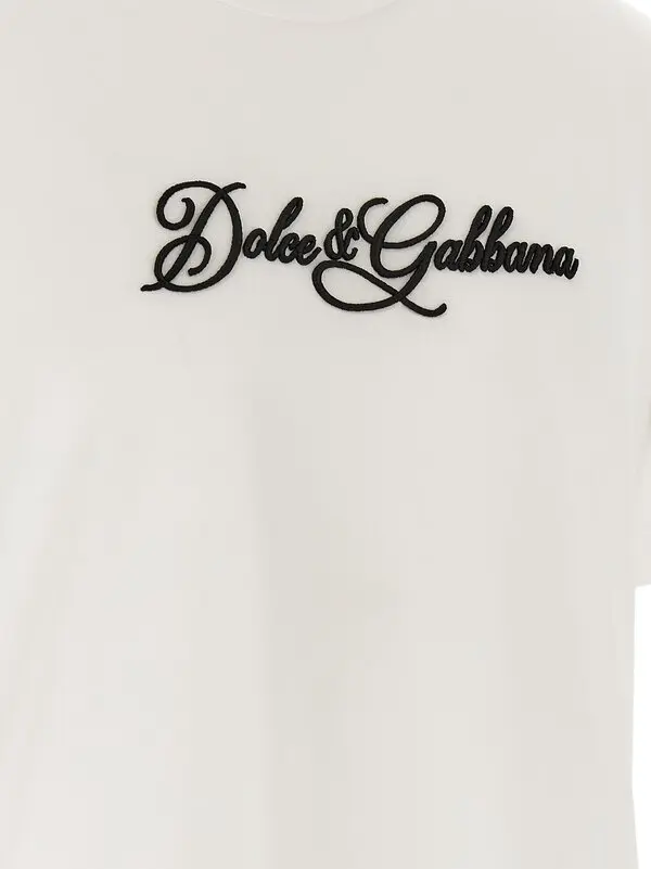 Dolce & Gabbana Logo Embroidery T-shirt - White