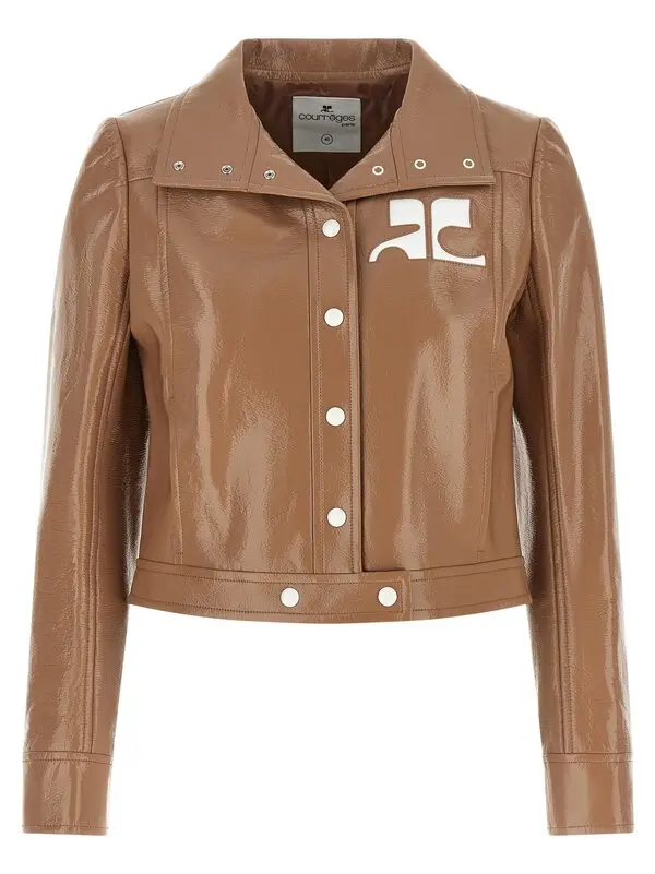 COURREGES Courrèges Reedition Vinyl Jacket - Brown