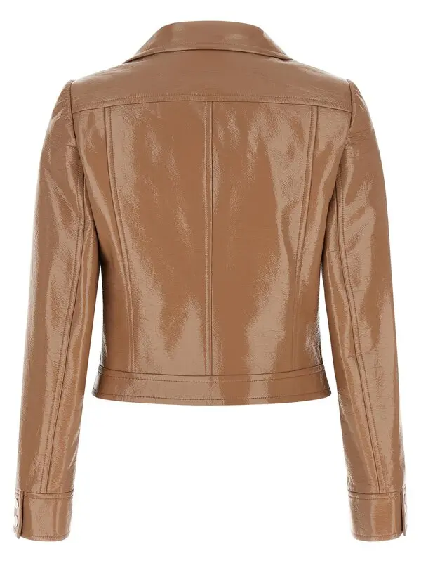 COURREGES Courrèges Reedition Vinyl Jacket - Brown