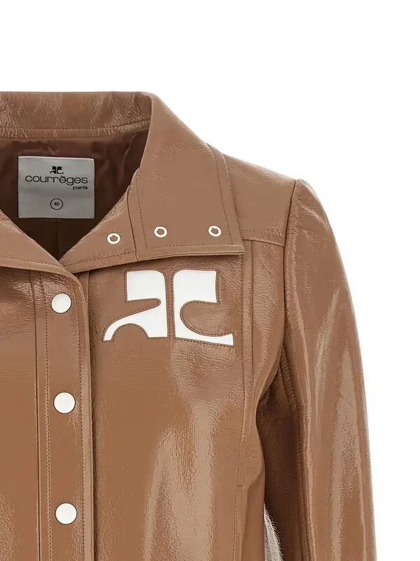 COURREGES Courrèges Reedition Vinyl Jacket - Brown