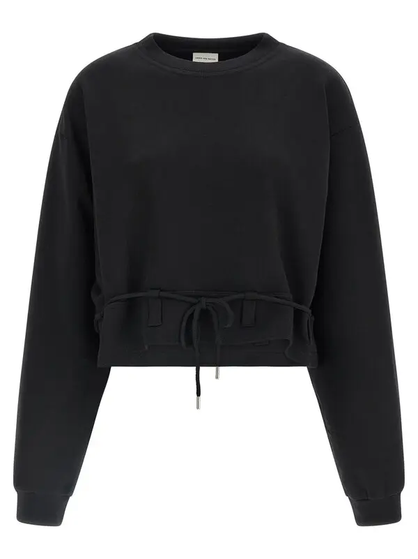 Dries Van Noten Hasterfiela" Cropped Sweatshirt - Black