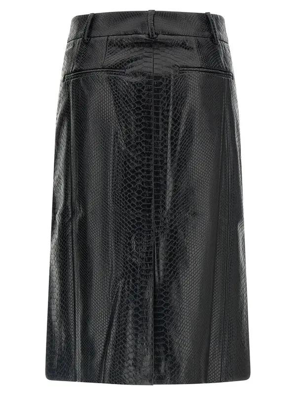 Andamane New Xania" Embossed Leather-effect Pencil Skirt