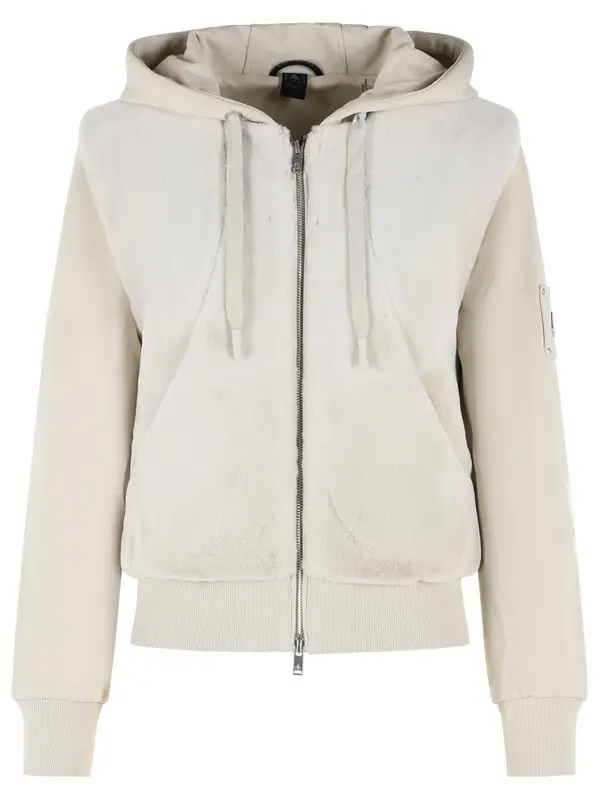 Moose Knuckles Ivory Cotton Sweatshirt - Cream