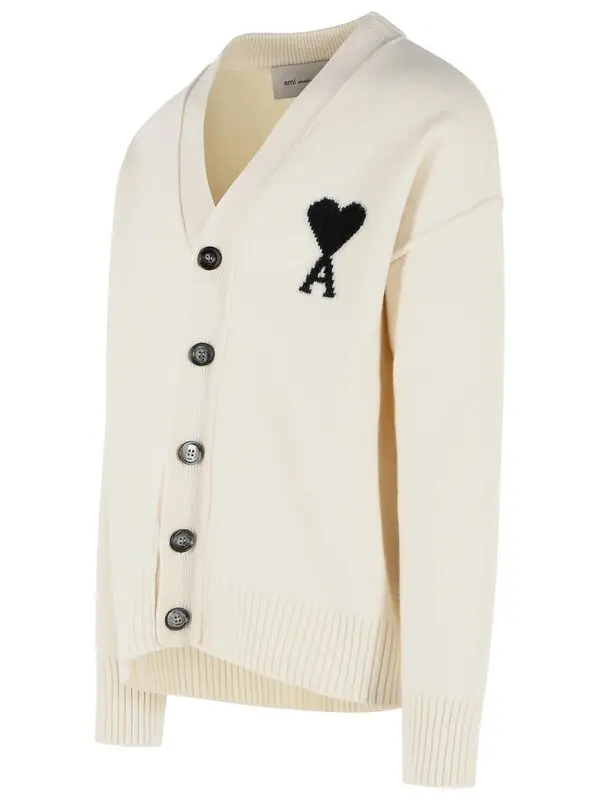 AMI Paris Virgin Wool Cardigan