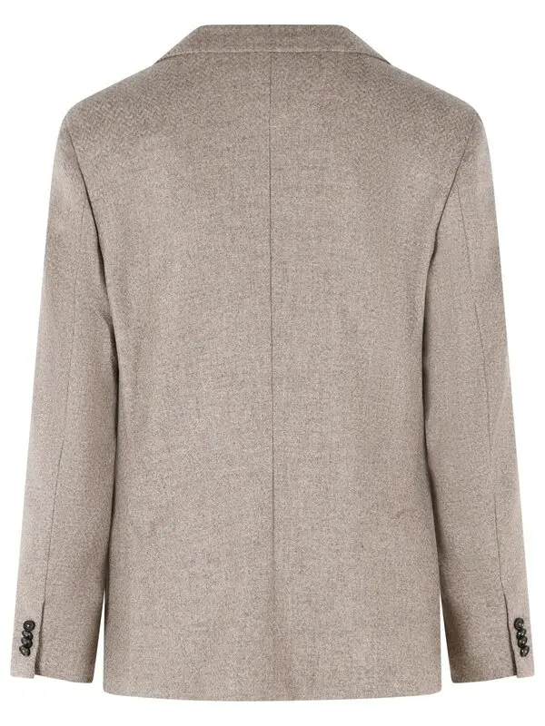 Zegna Beige Wool Blazer - Cream