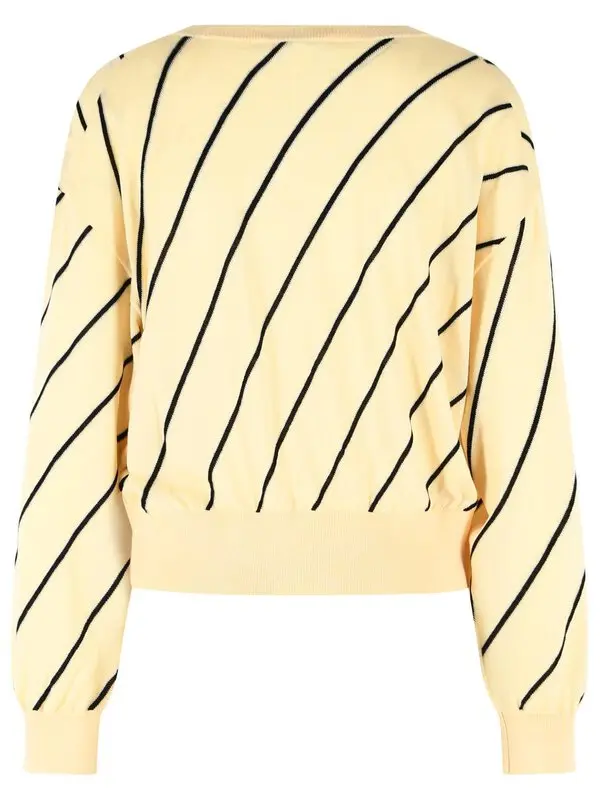 Versace Wool Cardigan With Embroidered Logo - Cream