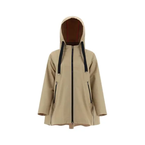 Herno Long Sleeve Flared Jacket - Brown